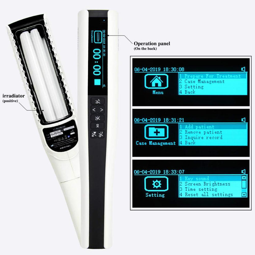 UVDERMA Handheld UVB Phototherapy Lamp | Psoriasis, Vitiligo, Eczema ...